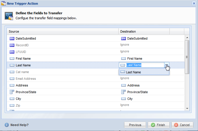 Trigger Action - Transfer Record to Another Table – Logiforms Help Center